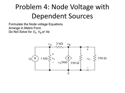 Solved Problem Node Voltage With Dependent Sources Chegg