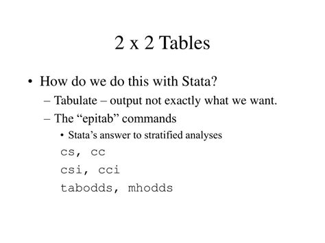 PPT Basic Epidemiologic Analysis With Stata PowerPoint Presentation