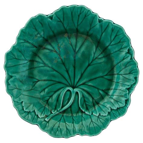 Wedgwood Embossed Ceramic Green Iridescent Leaf Plate Uk Circa 1950s For Sale At 1stdibs