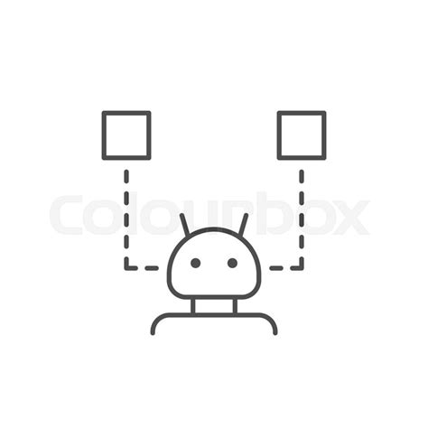 rpa icons robotic automation process technology stock vector colourbox