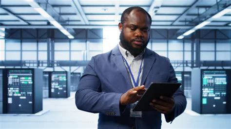 It Expert Managing Data Center With Advanced Technology Technology Stock Footage Ft Data