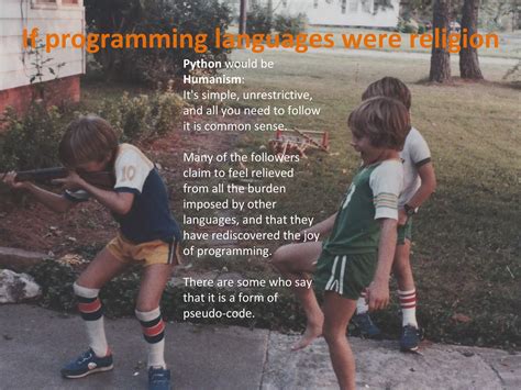 If Programming Languages Were Religion Ppt Programming Languages Computing
