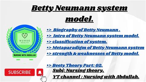 Betty Neumann System Model In Urdu Bsn 7th Post Rn 2nd Semester Part 2 Nursing Theory