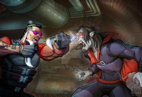 Blade Vs Morbius By Rehone On Deviantart