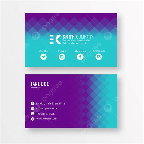 Modern Purple Business Card Template Download On Pngtree