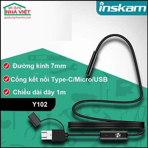 Mua Camera Nội Soi Kèm Phụ Kiện Móc Nhặt đồ Inskam Y102 Type Cmicro