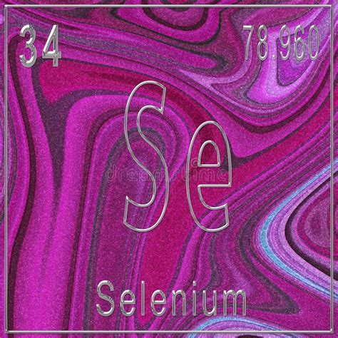 Selenium Chemical Element Sign With Atomic Number And Atomic Weight Stock Illustration