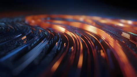 Premium Ai Image Abstract Tech Background With Lines Show High Speed Data Streams