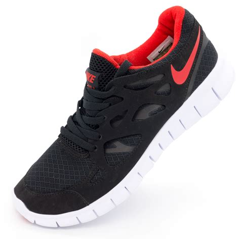 Кроссовки для бега Nike Free Run 2 443815-014 черные с красным для бега ...