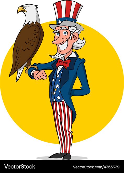 Uncle Sam And Eagle Royalty Free Vector Image Vectorstock