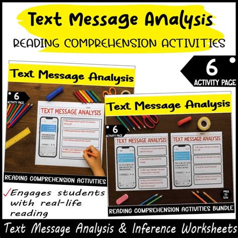 Text Message Analysis And Inference Worksheets Reading Comprehension