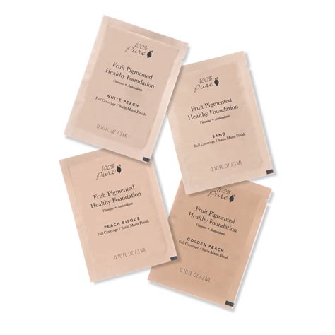 100 Pure Fruit Pigmented® Healthy Skin Foundation 4 Pk Samples Kit