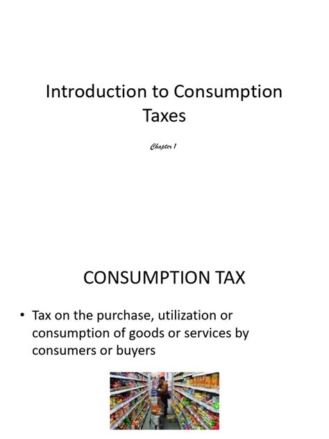 C1 Introduction To Consumption Taxes Pdf