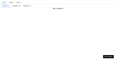 React Tabify Nested Codesandbox