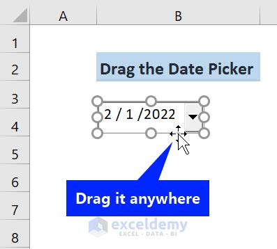 How To Insert A Date Picker In Excel With Step By Step Procedure