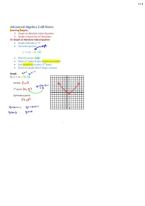 Symmetry Advanced Algebra Lecture Handout Docsity