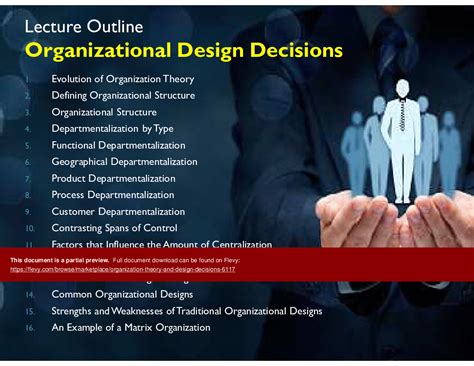 Organization Theory PPT Slide Deck