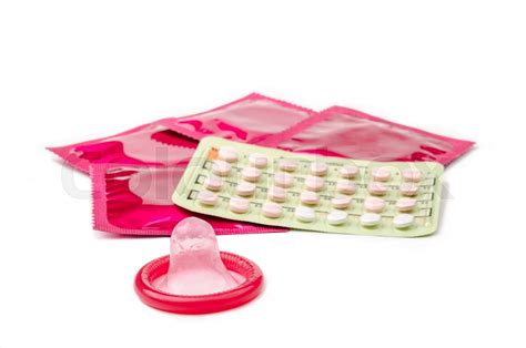 Contraceptive Pill And Condoms Stock Image Colourbox
