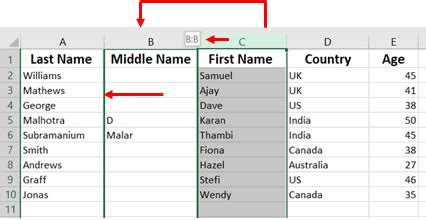 How To Switch Columns In MS Excel OfficeBeginner