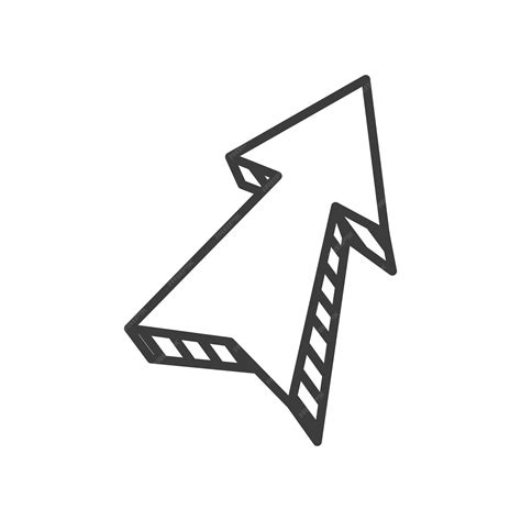 premium vector pointer forward sign arrow this way doodle button