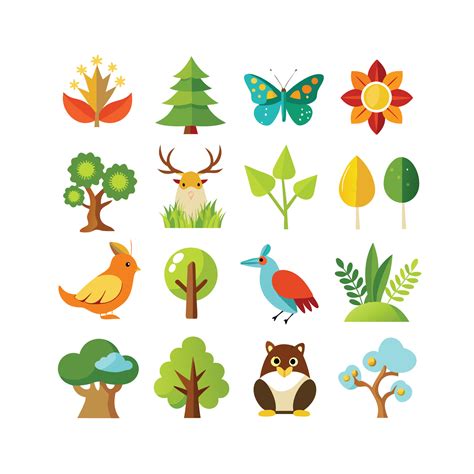Naturaleza Icono Conjunto Colección Ilustración 47593938 Vector En Vecteezy