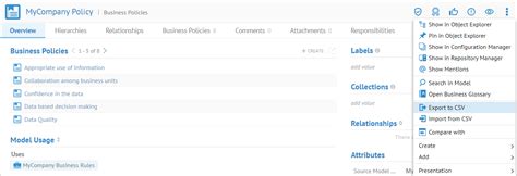 Export A Custom Model Talend Data Catalog Help