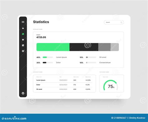 Wireframes Screens Dashboard UI And UX Kit Design Stock Vector