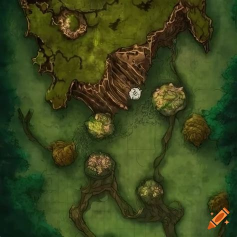 Printable Dnd Forest Battle Mapwoodland Battle Map