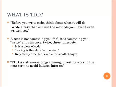 Test Driven Development Ppt