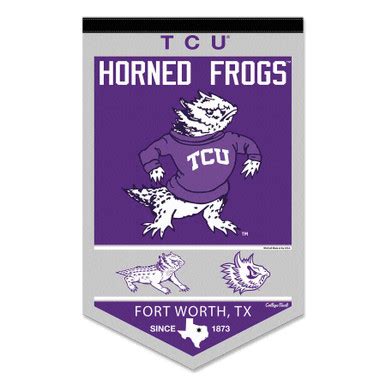 Texas Christian Horned Frogs Heritage Logo History Banner State