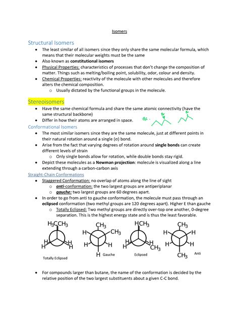 Copy Of 2 Isomers Copy Of 2 Isomers Notes Isomers Structural Isomers X The Least Similar Of