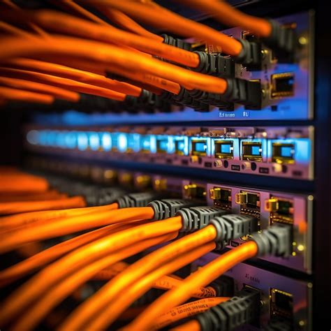 Premium Ai Image Network Cable Binary Fiber Otics Backgound