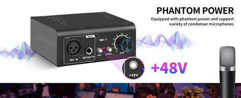 Jcanol Mic 1 Microphone Preamp Mic Gain Booster With 2