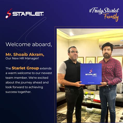 Starlet Retail On Linkedin Welcome Aboard Shoaib Akram Excited To
