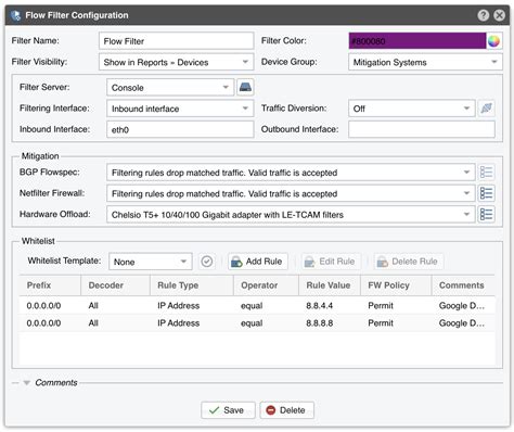 20 Configuration Components Flow Filter — Wanguard User Guide Documentation