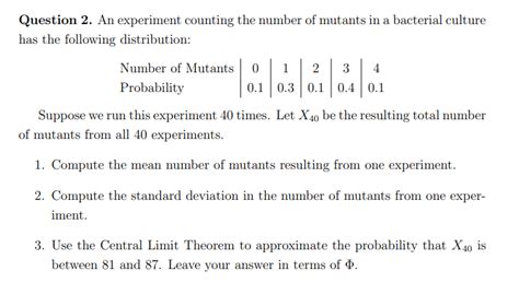 solved question 2 an experiment counting the number of