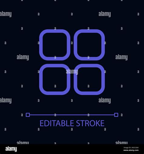 Mobile App Menu Pixel Perfect Color Linear Ui Icon For Dark Theme Stock Vector Image And Art Alamy