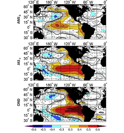 Heterogeneous Correlation Maps Of The First Svd Mode For Forecasts Of