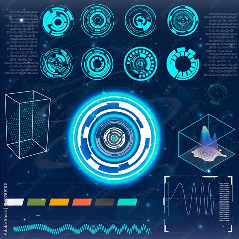 HUD UI For Business App Futuristic User Interface HUD And Infographic Elements Abstract