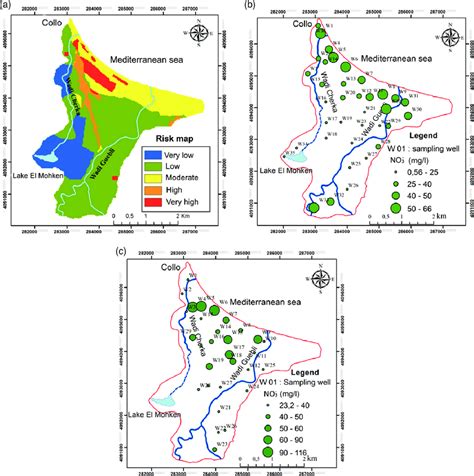 A Groundwater Risk Assessment Map B Nitrate Pollution Map April