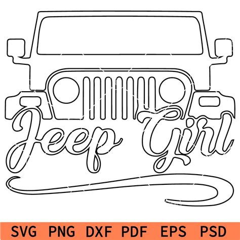 Jeep Girl Outline Svg Jeep Life Girl Svg Jeep Girl Svg