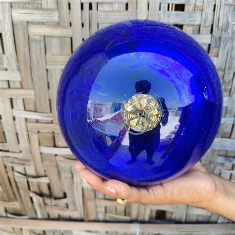 Antique Kugel 76 Cobalt Blue Glass Ball Christmas Ornament Germany