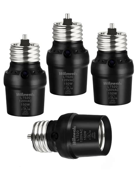 Ukll Light Sensor Socket Automatic Dusk To Dawn Light Socket With 360