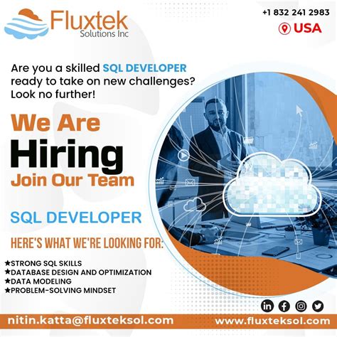 Fluxtek Solutions Inc On Linkedin Sqldevelopers Hiring It