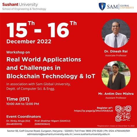 Sushant University On Linkedin Blockchaintechnology Workshop Computerscience Engineering