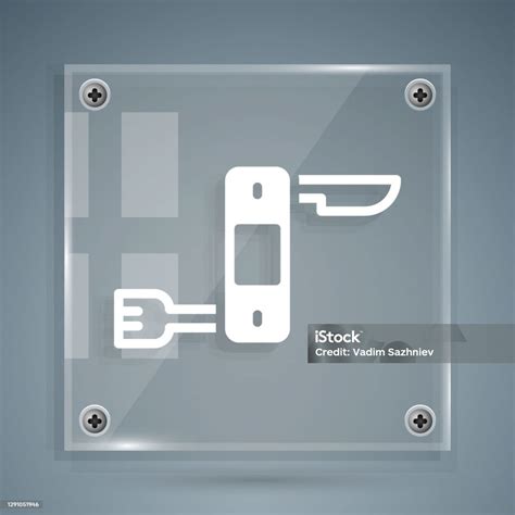 회색 배경에 고립 된 흰색 스위스 군용 칼 아이콘 다목적 펜나이프 다기능 도구 정사각형 유리 패널 벡터 가위에 대한 스톡 벡터 아트 및 기타 이미지 Istock