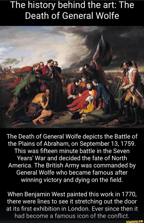The History Behind The Art The Death Of General Wolfe Ale The Death Of