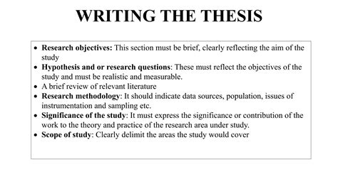 Thesis Writing Guide Pptx