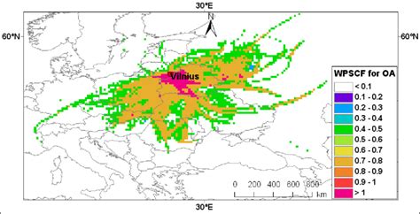 Weighted Potential Source Contribution Function Wpscf Of Oa In