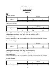 Problem Set Answer Key Pdf ECON The Economics Of Law Problem Set Answer Key Q